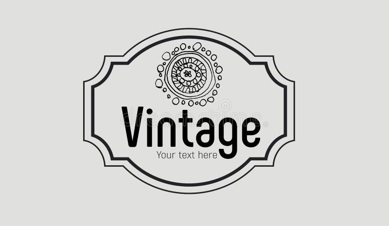 Vintage frame with stock vector. Illustration of frame - 138410459