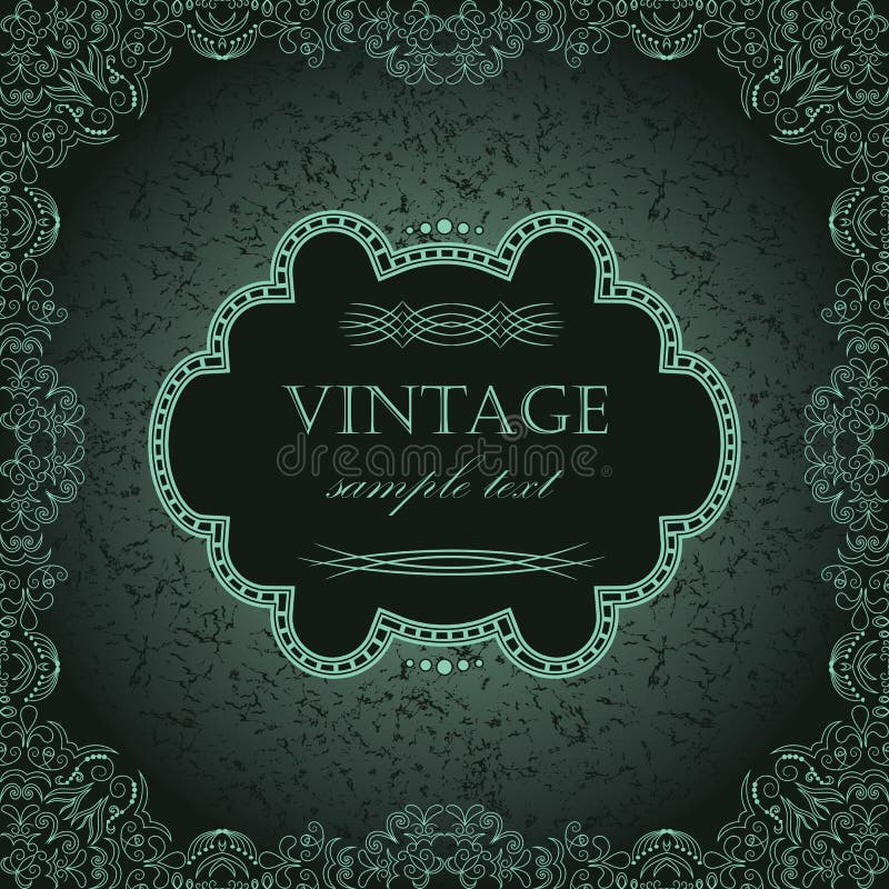 Retro frame stock vector. Illustration of baroque, design - 4615712