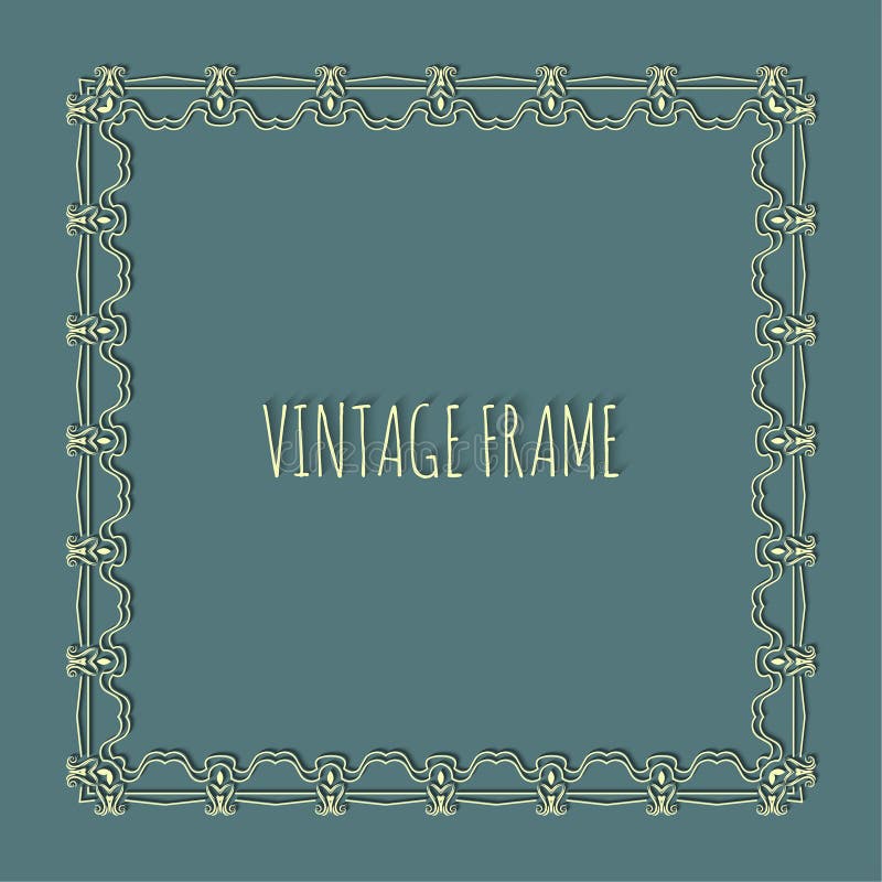Vintage frame stock vector. Illustration of layout, copy - 60725799