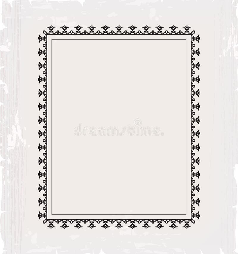 Vintage Frame Template for Post Card Stock Illustration - Illustration ...
