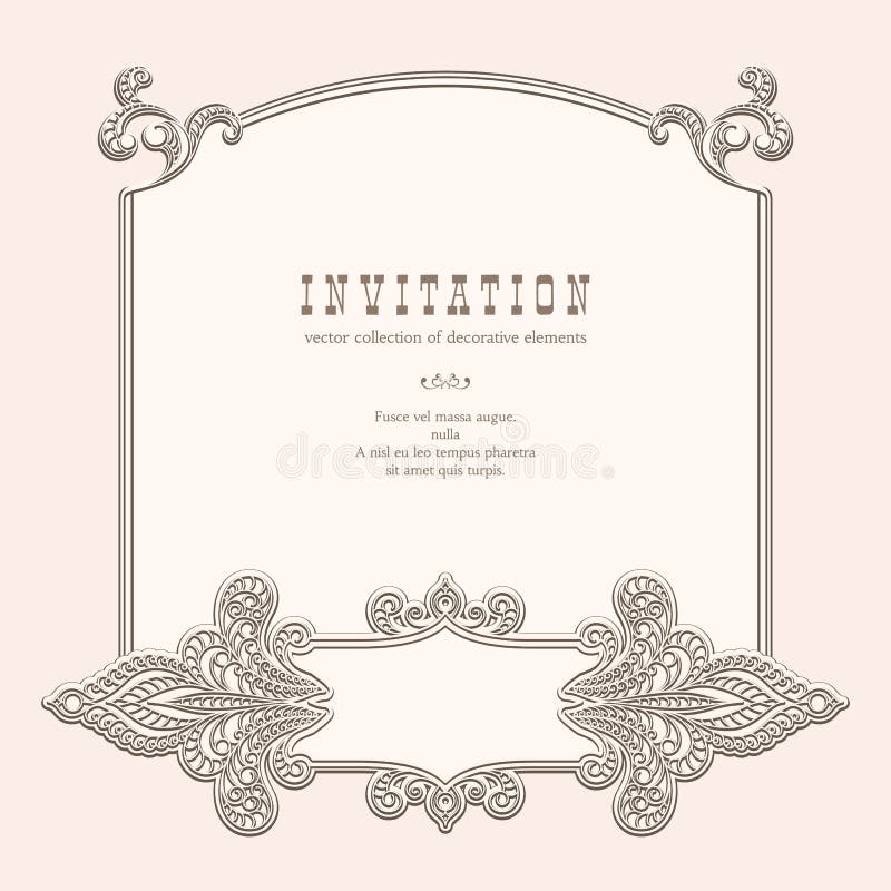 Vector Vintage frame stock vector. Illustration of place - 28200139