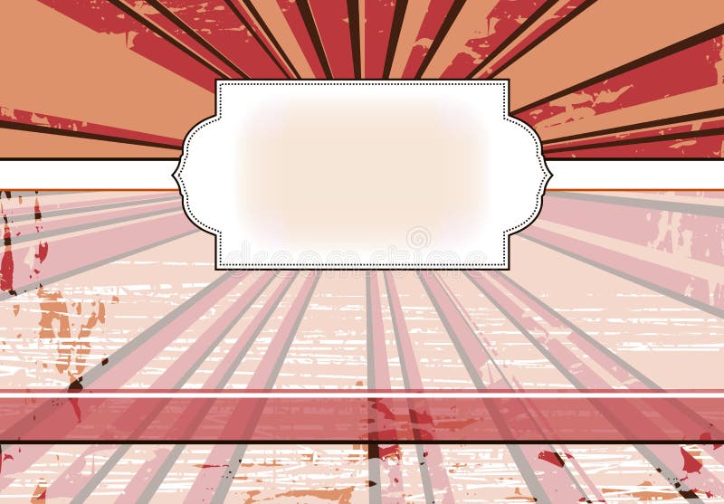 Vintage Frame for a Web Site with the Rays in the Background Stock ...