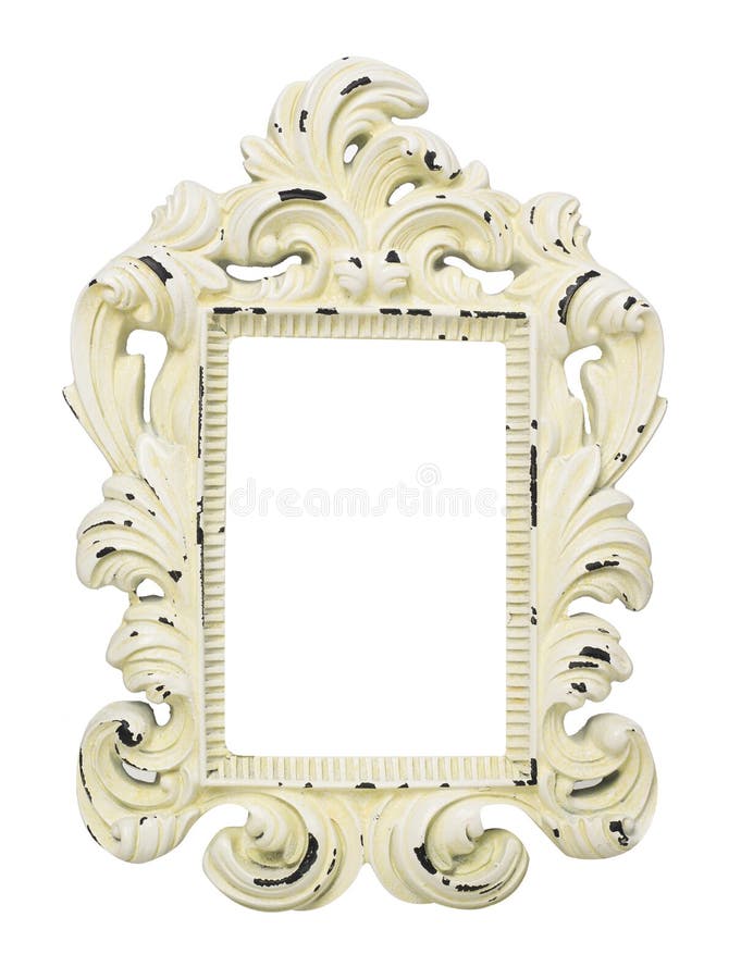 Vintage frame on white stock image. Image of luxury - 112983205