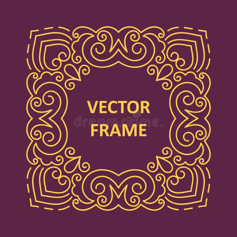 Vintage Frame for Your Text Stock Vector - Illustration of decorative ...