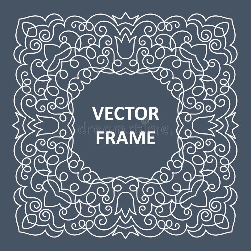 Vintage Frame for Your Text Stock Vector - Illustration of florist ...