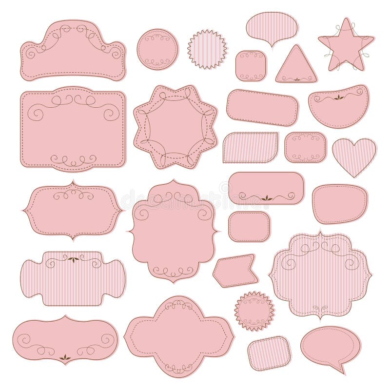 Set of vintage frames stock vector. Illustration of border - 23289401