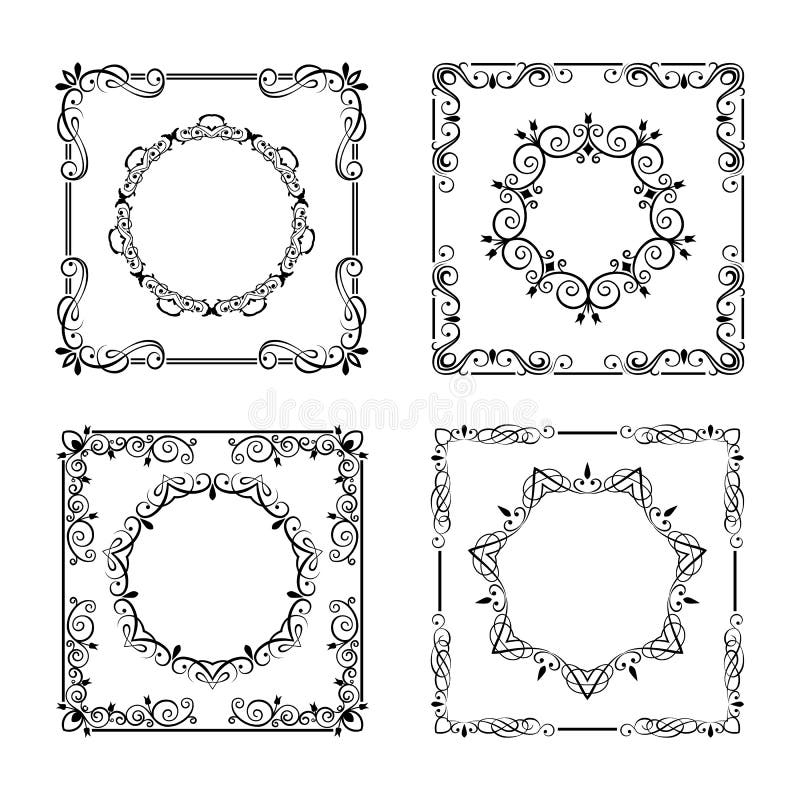 Vintage Frames Borders stock vector. Illustration of luxury - 104380071