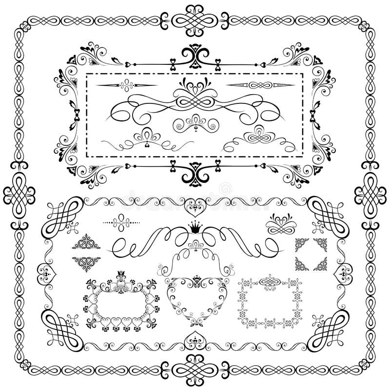 Vintage frames and heading stock vector. Illustration of flourishes ...