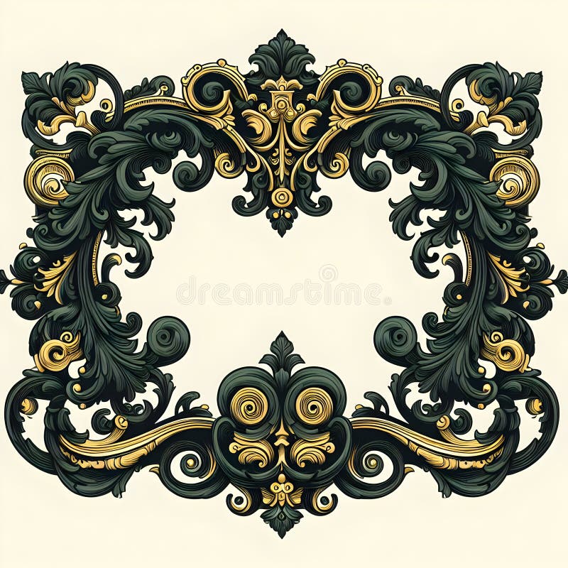 Vintage Frames. Floral Ornament Decorative Vector Frames and Borders ...