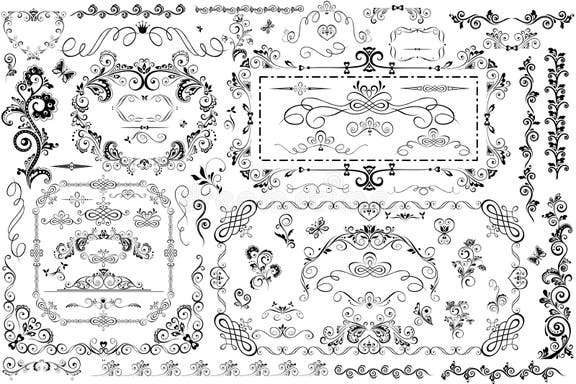 Vintage frames and heading stock vector. Illustration of flourishes ...