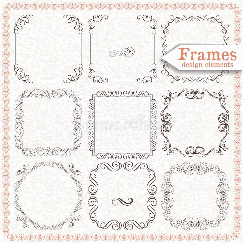 Vintage frames square stock vector. Illustration of vector - 44075208
