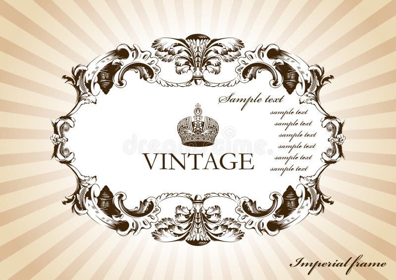 Vector Vintage frame stock vector. Illustration of place - 28200139