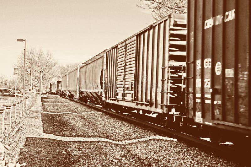 Vintage freight train stock photo. Image of rail, city - 4673658