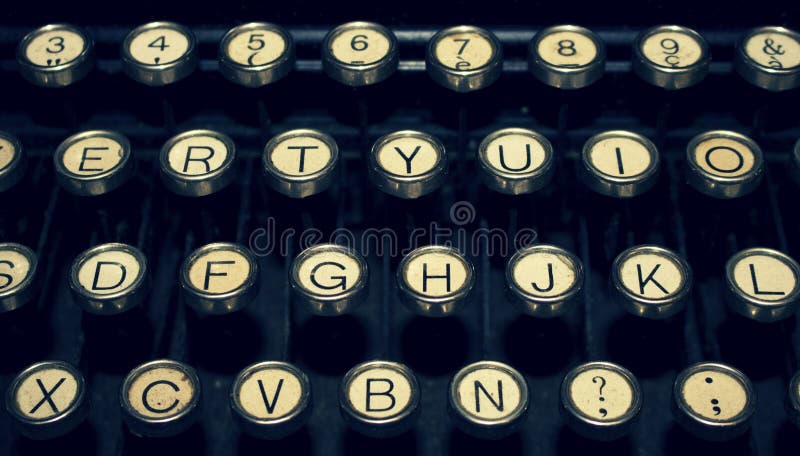 Vintage French Typewriter Close Up of Keys Stock Image - Image of ...