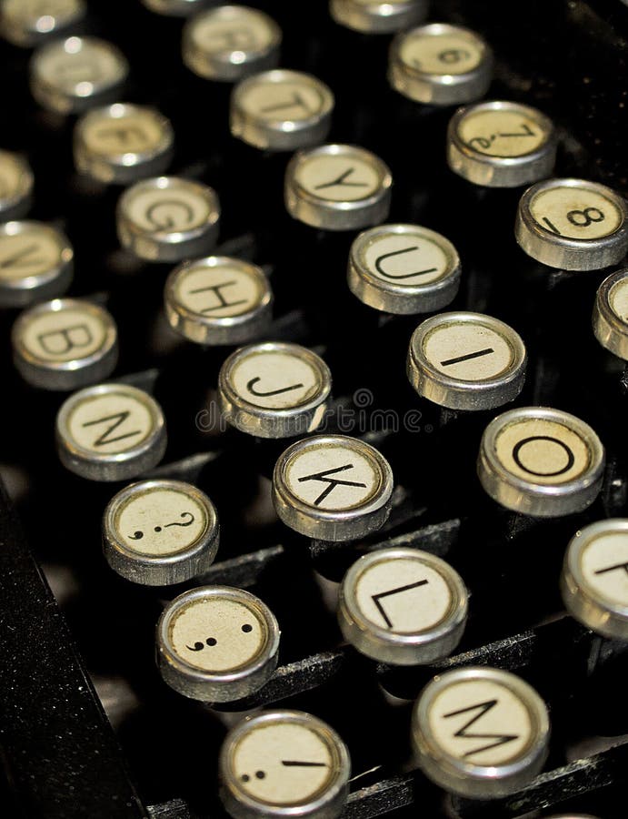 Vintage French Typewriter Close Up of Keys Stock Photo - Image of ...