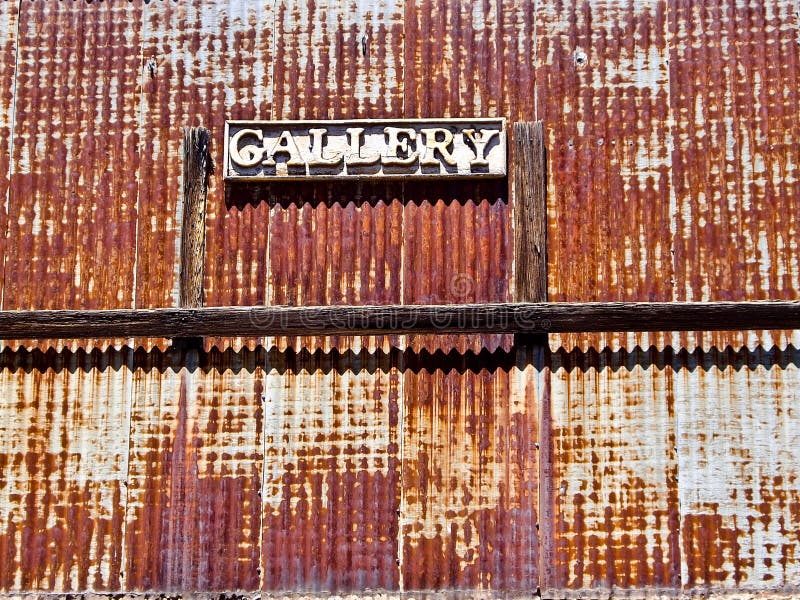 Vintage Gallery sign stock image. Image of posts, abandoned - 25001741