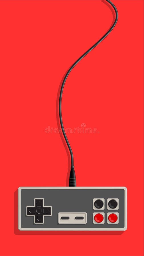 Vintage Gaming Controller stock vector. Illustration of plastic - 179012121
