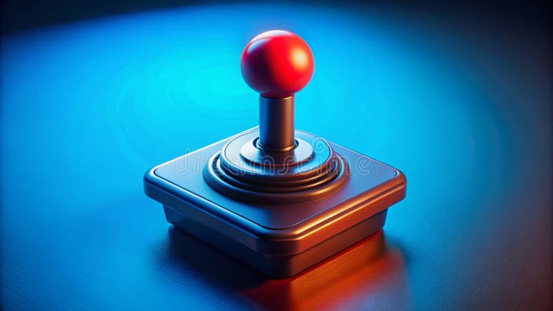 Vintage Gaming Joystick with Red Button a Blast from the Past Explore ...