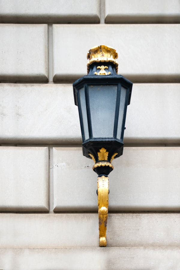 Vintage Gas Lantern on the Wall. Vintage Iron Lantern on the Wall ...
