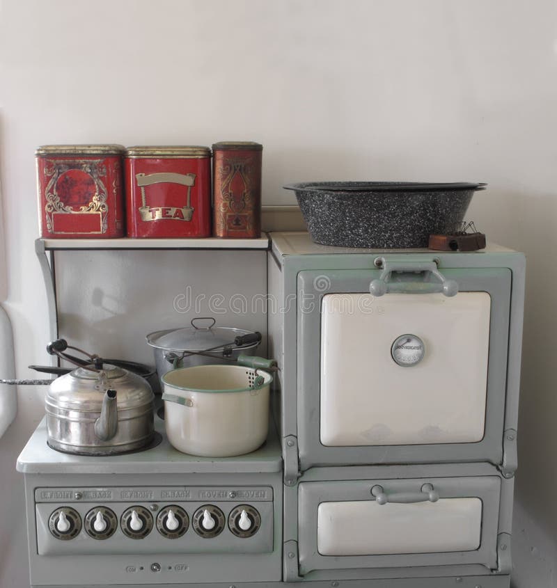 Vintage Gas Stove and Oven. Stock Image - Image of cook, antique: 25783341