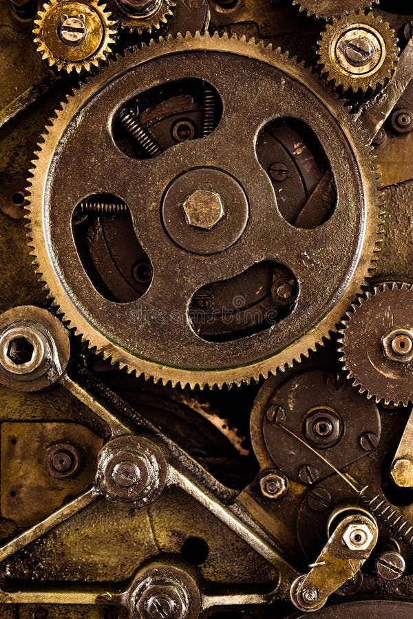 Gears from old mechanism stock image. Image of engineering - 8040105
