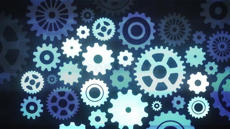 Vintage Gears Mechanism Rotating Loader Loop Stock Video - Video of ...