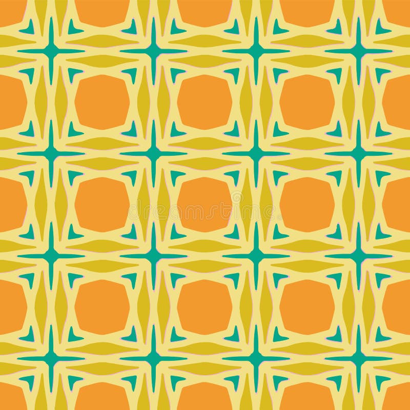 Vintage Geo Repeat Pattern Seamless Background Print Stock Vector ...