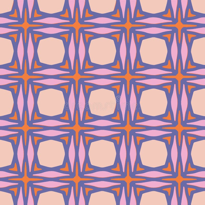 Vintage Geo Repeat Pattern Seamless Background Print Stock Vector ...