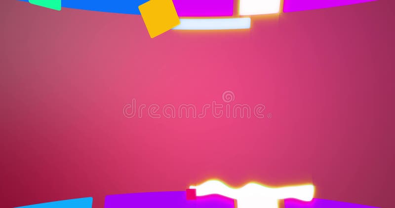 Vintage Geometric Background of Moving Shapes of Various Shapes on a ...