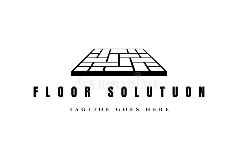 Vintage Geometric Concrete Paving Floor Logo Design Vector Stock ...