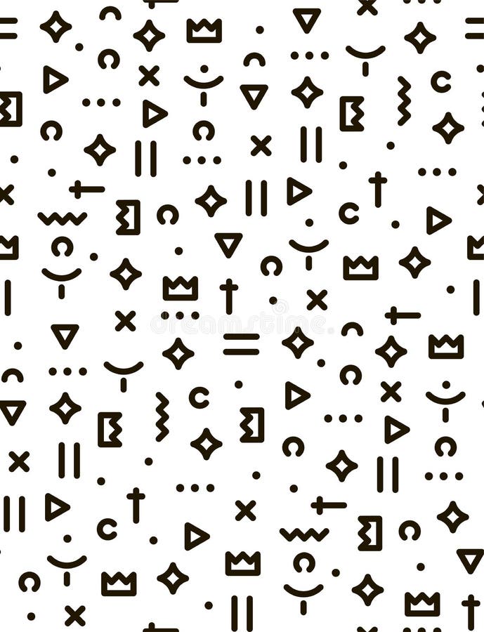 Simple Pattern with Pink Cats and Geometric Shapes Stock Vector ...