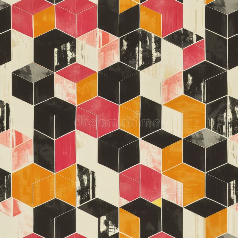 Pattern Bold Geometric Shapes 1970s Style Stock Photos - Free & Royalty ...
