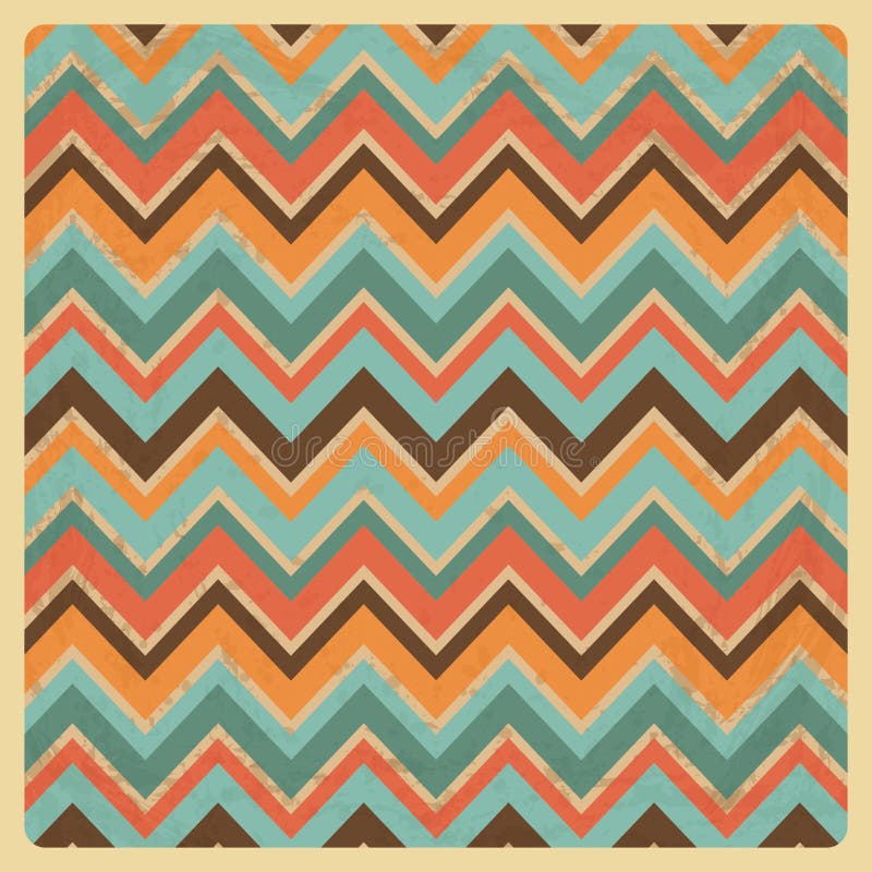 Vintage Geometric Zigzag Background Stock Vector - Illustration of ...