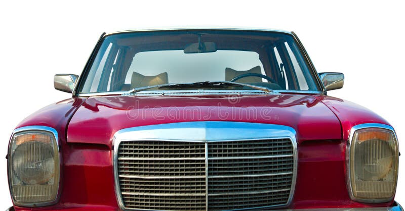 Vintage German Car. White Background. Front View Stock Image - Image of ...