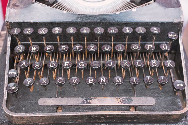 Vintage German typewriter stock photo. Image of type - 159929716