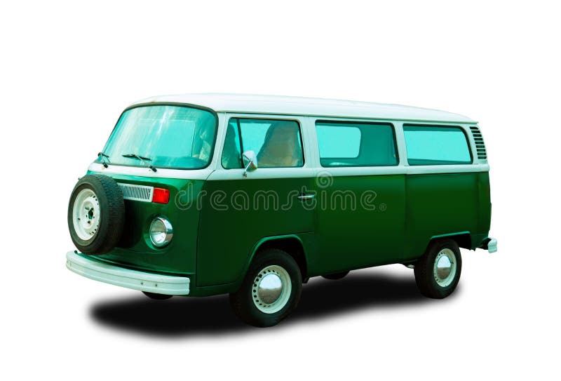 Vintage German Van. White Background. Editorial Stock Photo - Image of ...