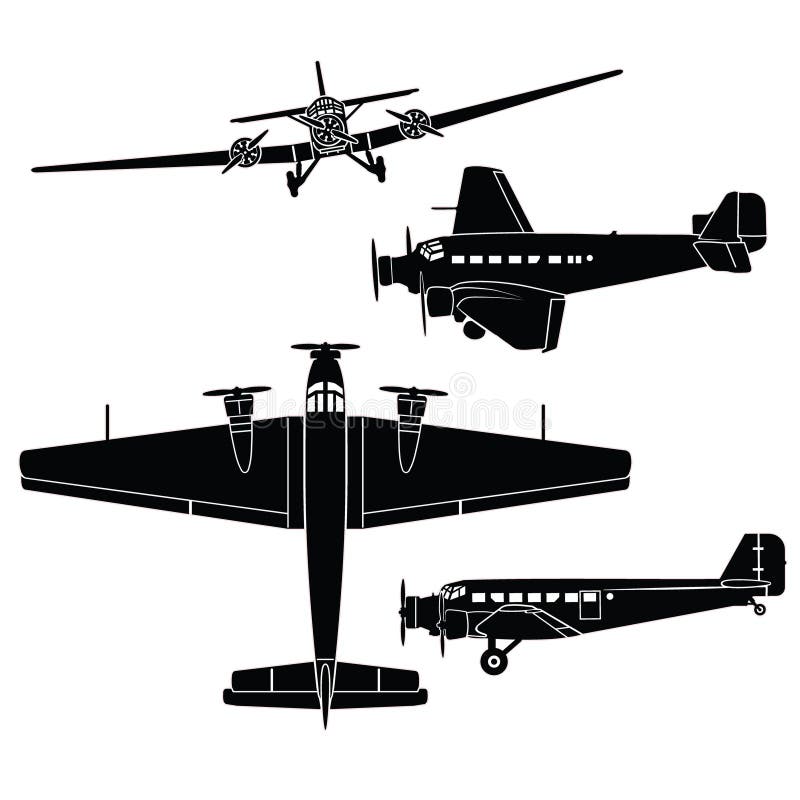 Vintage German War Bird Vector Set with Outline Stock Vector ...