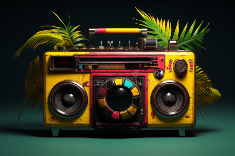 Vintage Ghetto Blaster. Generate Ai Stock Image - Image of ghetto ...