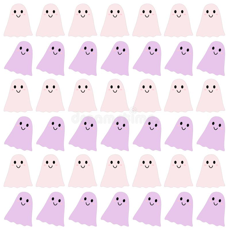 VINTAGE GHOSTS HALLOWEEN PATTERN TEXTURE WALLART Stock Illustration ...