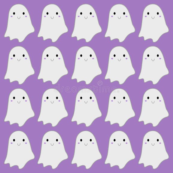 Vintage Ghosts Halloween Pattern Texture Wallart Stock Vector ...