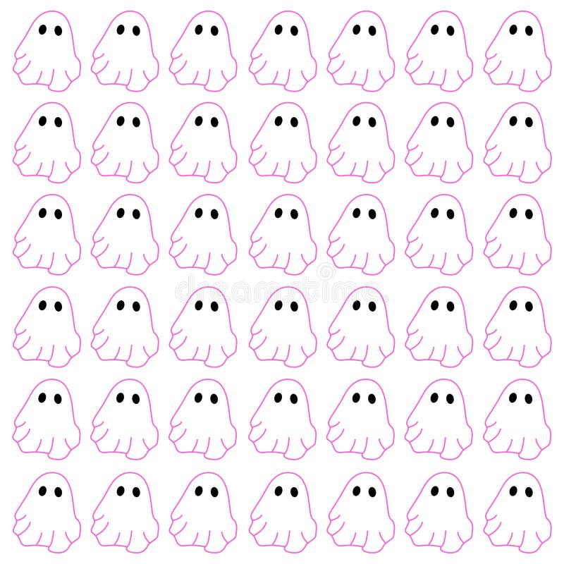 Vintage Ghosts Halloween Pattern Texture Wallart Stock Vector ...