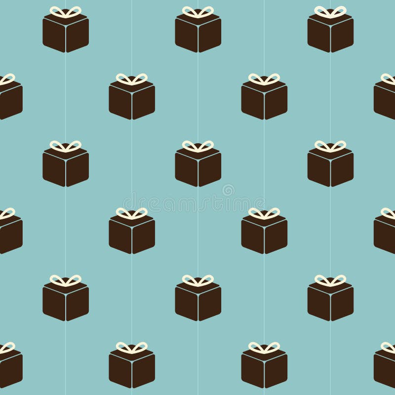 Vintage Gift Boxes Pattern Background Stock Vector - Illustration of ...