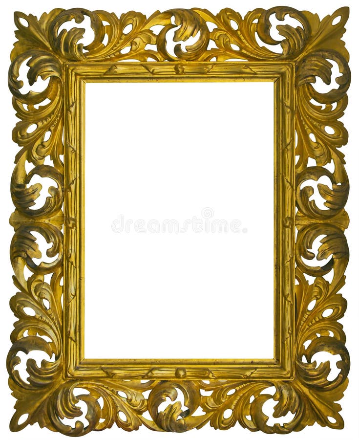 Antique gilded Frame stock photo. Image of border, ornamental - 34808340