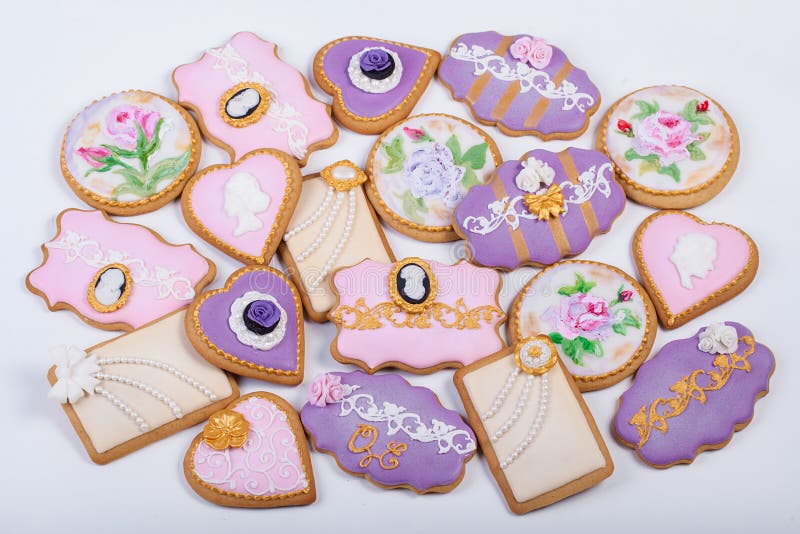 Vintage Gingerbread Cookies Stock Image - Image of fancy, heart: 53444669