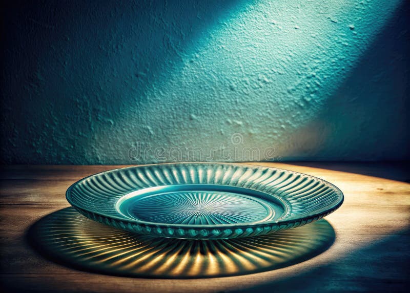 Vintage Glass Plate Still Life a Study in Geometric Light Shadow and ...