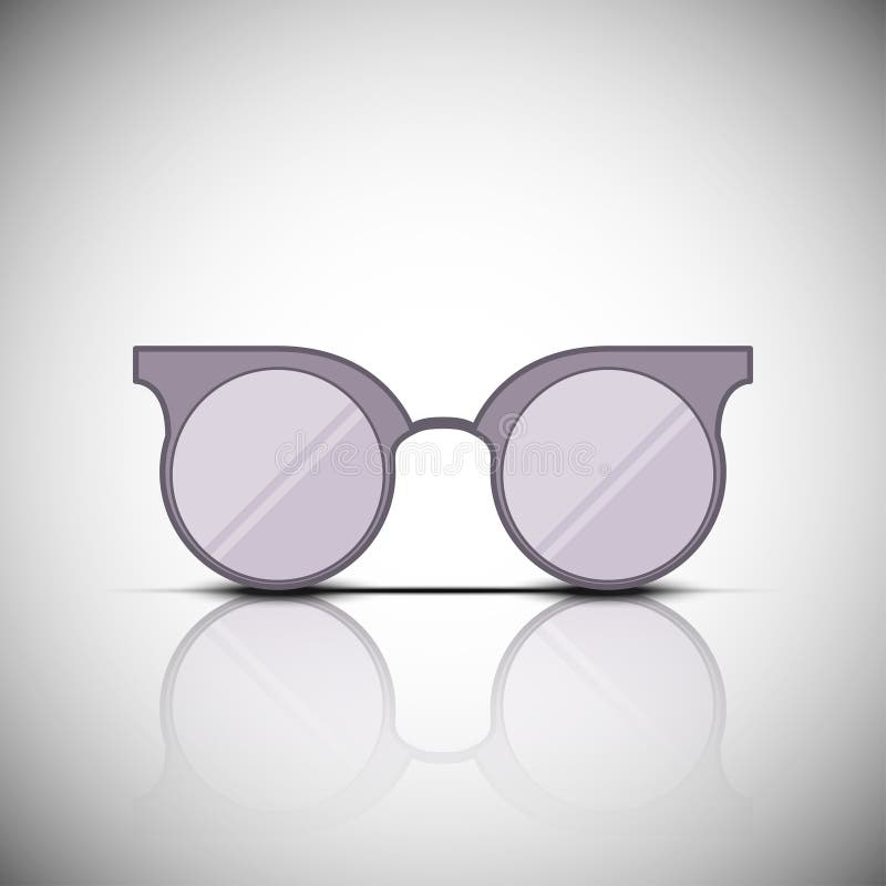 Vintage Glasses with Reflection, Vector Illustration Design. Stock ...