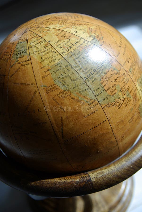 Vintage globe stock photo. Image of arrival, emisphere - 9623298