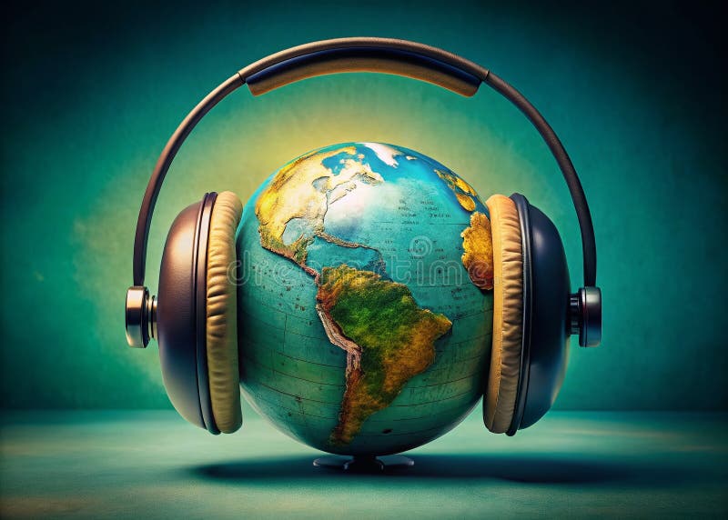 Vintage Globe Broadcast a Global Communication Network Concept Image ...