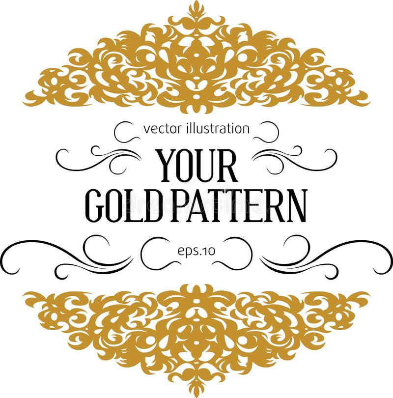 Vintage gold border stock vector. Illustration of golden - 18212996
