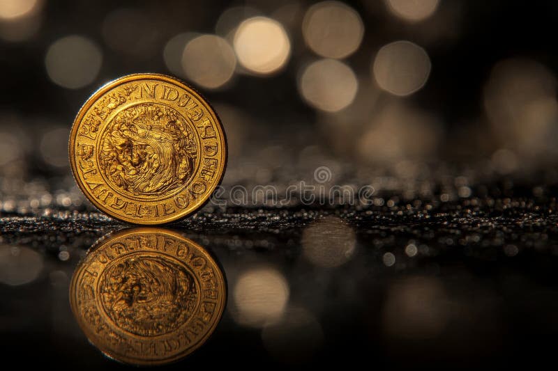 Vintage Gold Coin Medal Template with Metallic Texture, Presented in a ...